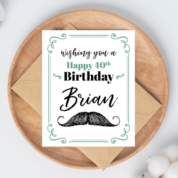 Manly Birthday Card - Etsy