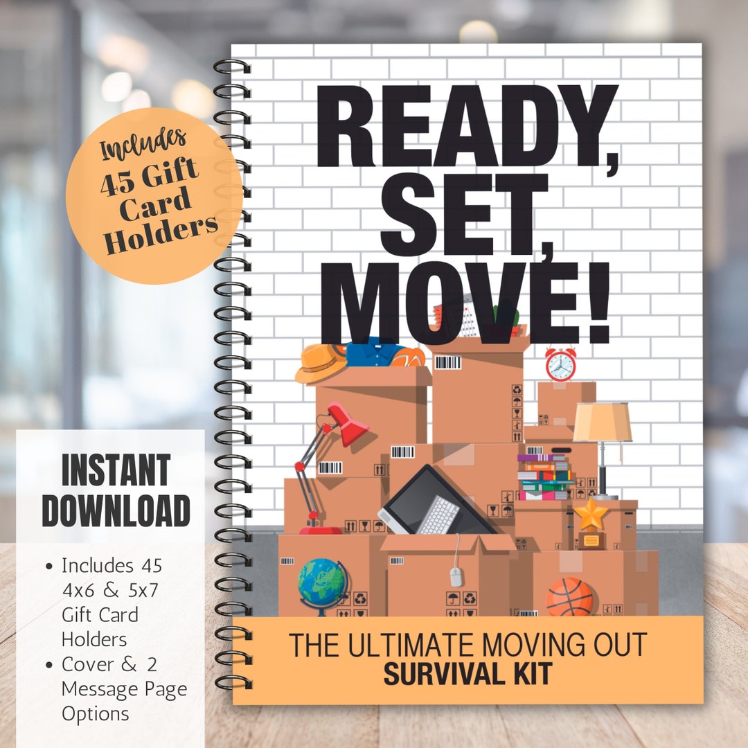 Moving Survival Kit Moving Out Gift New Home Gift Card Book ...