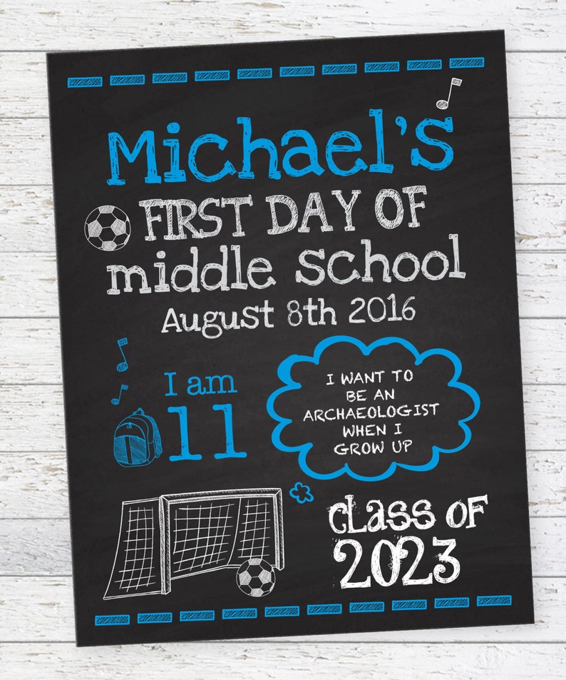 First Day of School Sign First Day of high school middle | Etsy