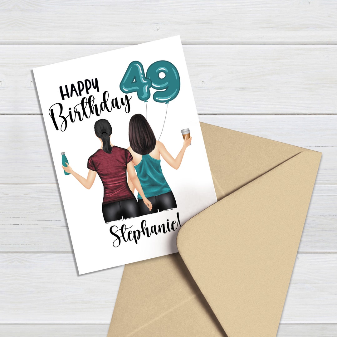 Personalized Friend Birthday Card, Custom Friend & Girlfriend Birthday ...