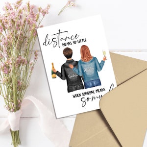PERSONALIZED Long Distance Friendship Card ,moving Away Card, Goodbye ...