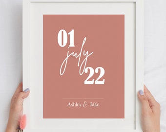 Date Wall Art - Etsy