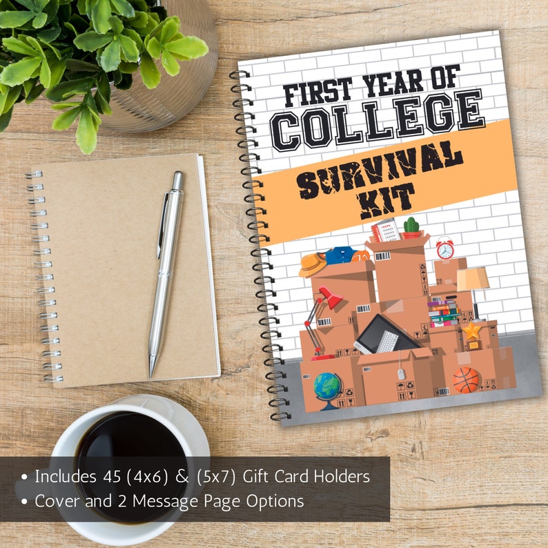 First Year of College Survival Kit, College Gift Card Book, College ...