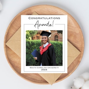 Personalized Photo Graduation Card, Custom Graduation Photo Card ...