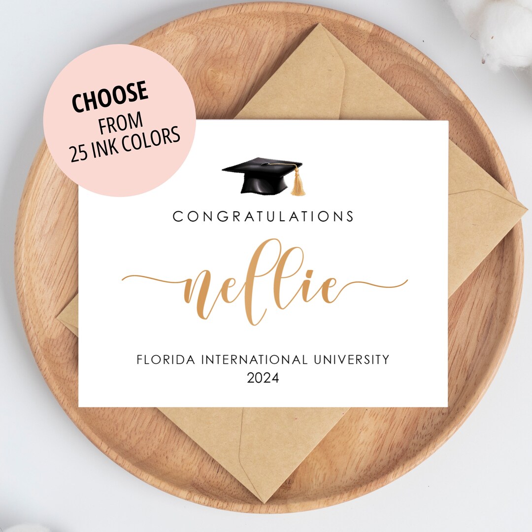 Congratulations Graduation Card, Class of 2025, Personalized Graduation ...
