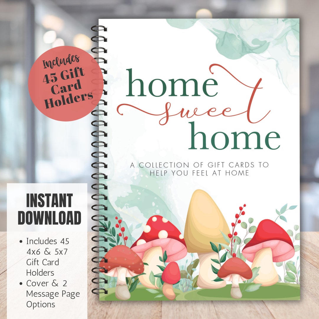 New Home Gift Card Book Housewarming Gift Card Holder Moving Out Gift ...