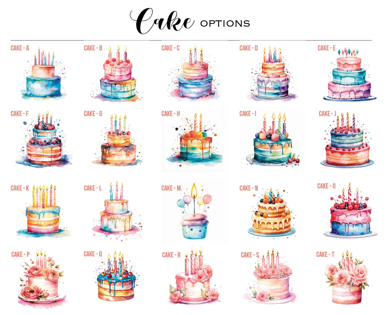 Custom Birthday Cake Card, Personalized Happy Birthday Card, Custom ...