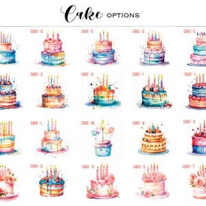 Custom Birthday Cake Card, Personalized Happy Birthday Card, Custom ...