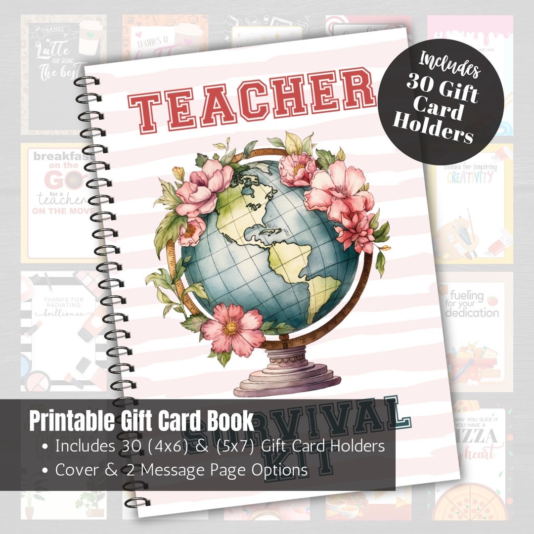Teacher Thank You Card Bundle, Teacher Appreciation Printable Gift Card ...