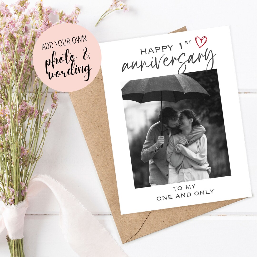 CUSTOM Anniversary Card, to My One and Only Personalized Photo ...