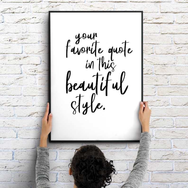 Custom Quote Print Framed or Unframed, Custom Calligraphy Sign, Mothers ...