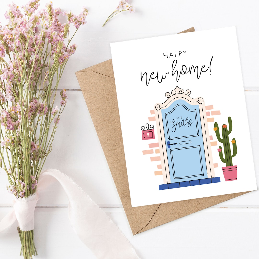 Custom Housewarming Card, Welcome Home, Happy New Home, Personalized ...
