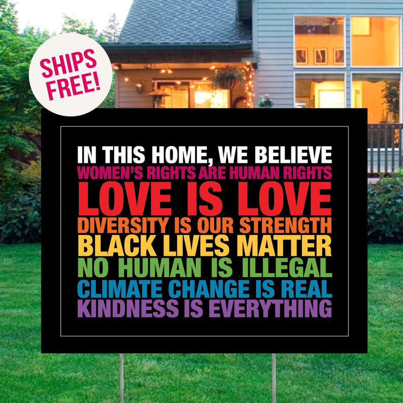 WE BELIEVE YARD Sign Women's Rights Climate Change Yard | Etsy