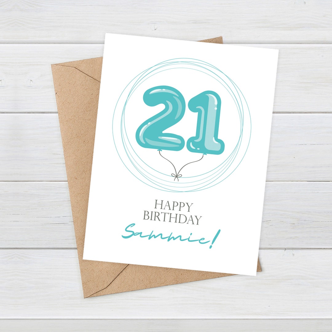 CUSTOM BIRTHDAY CARD, Personalized Birthday Card, Personalized Card ...