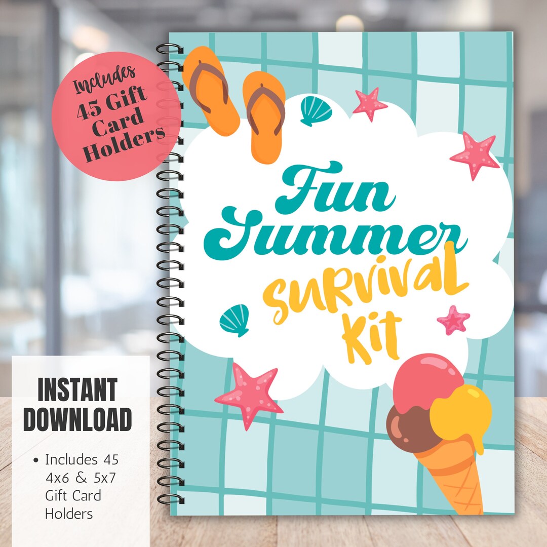 Printable Summer Gift Card Book for Summer Teacher Gifts for Summer ...