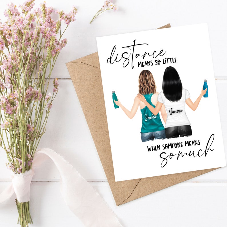 PERSONALIZED Long Distance Friendship Card moving Away Card - Etsy