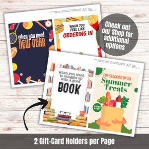Printable Summer Gift Card Book for Summer Teacher Gifts for Summer ...