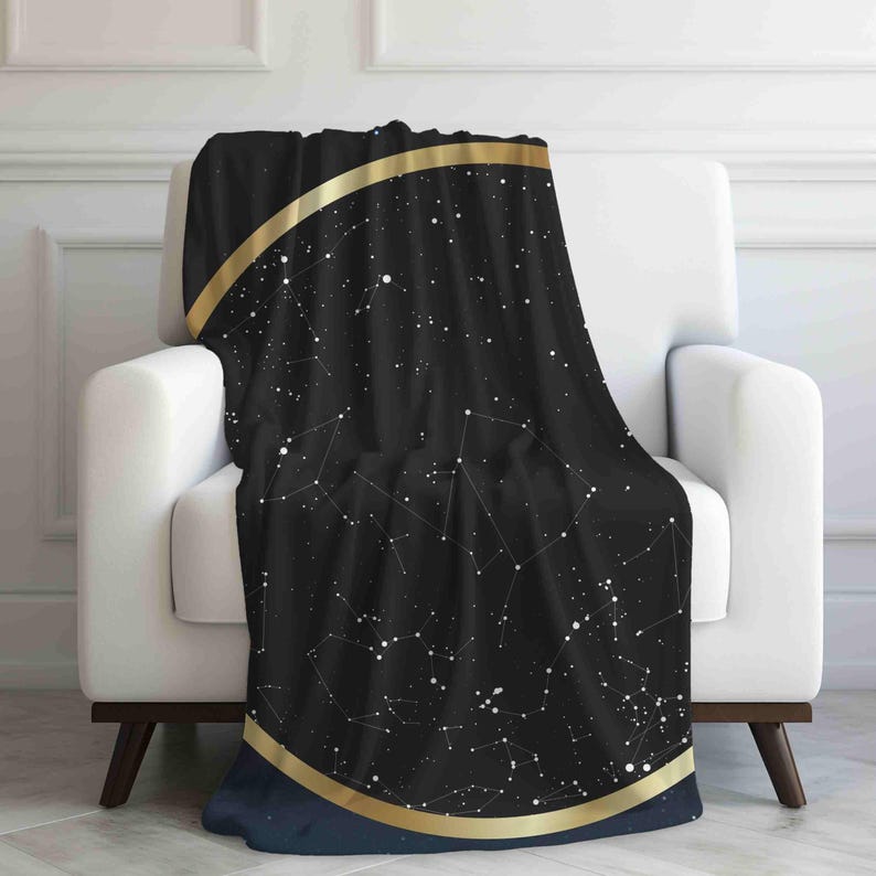 Personalized Star Map Blanket, Constellation Tapestry, Custom ...