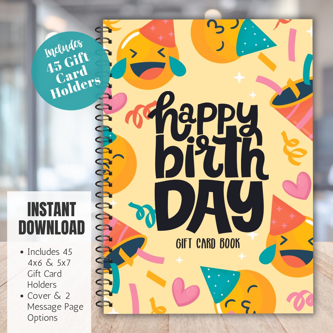 Digital Printable Birthday Gift Card Book for Teen, Tween, Daughter ...