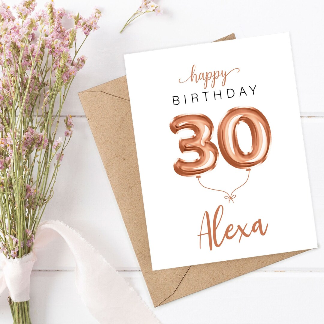 Custom Number Birthday Card, Personalized Number Card, Custom Birthday ...