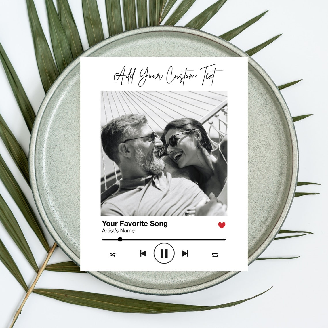PERSONALIZED PHOTO CARD, Custom Photo Song Card, Personalized Music ...