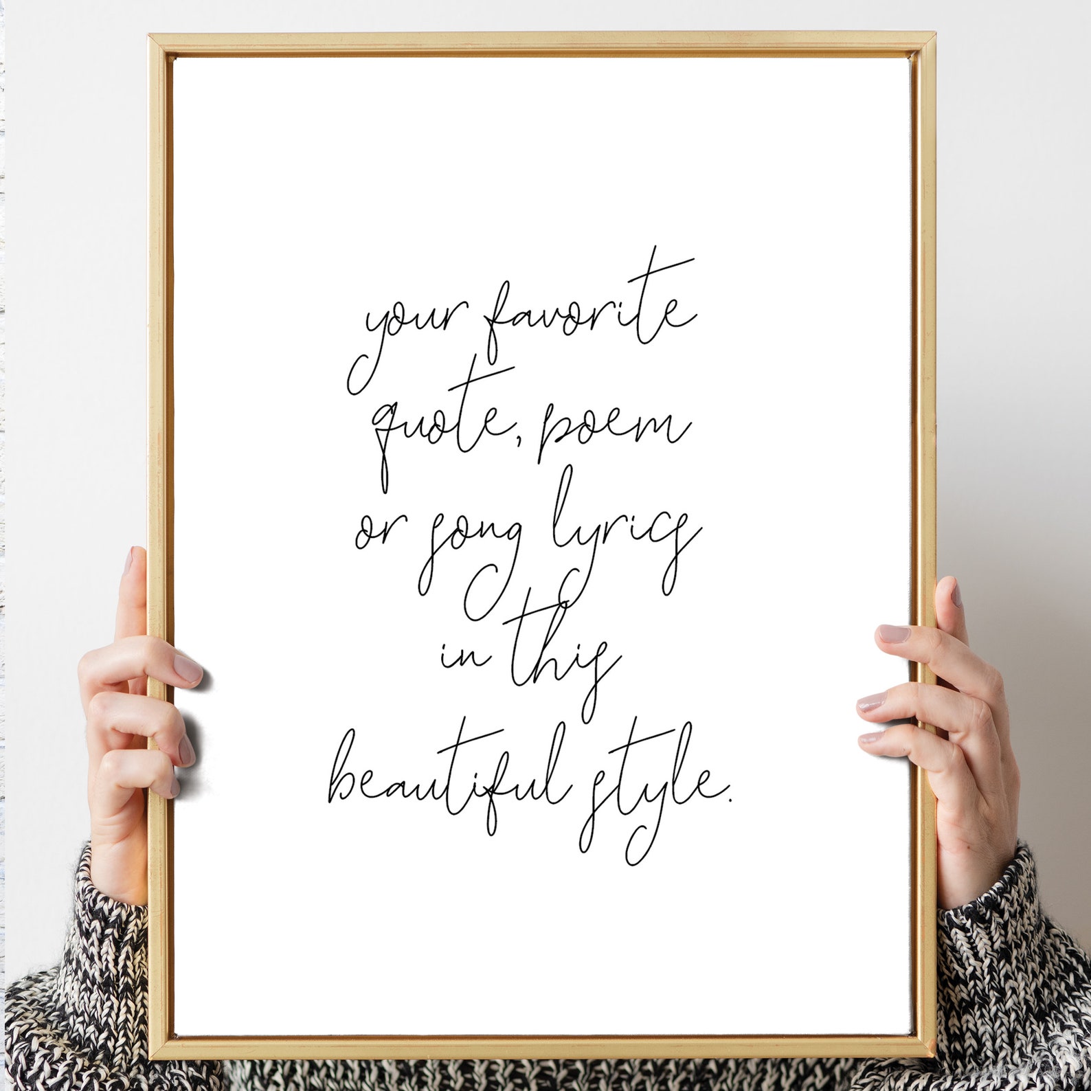 Custom Quote Print Framed or Unframed Custom Calligraphy - Etsy