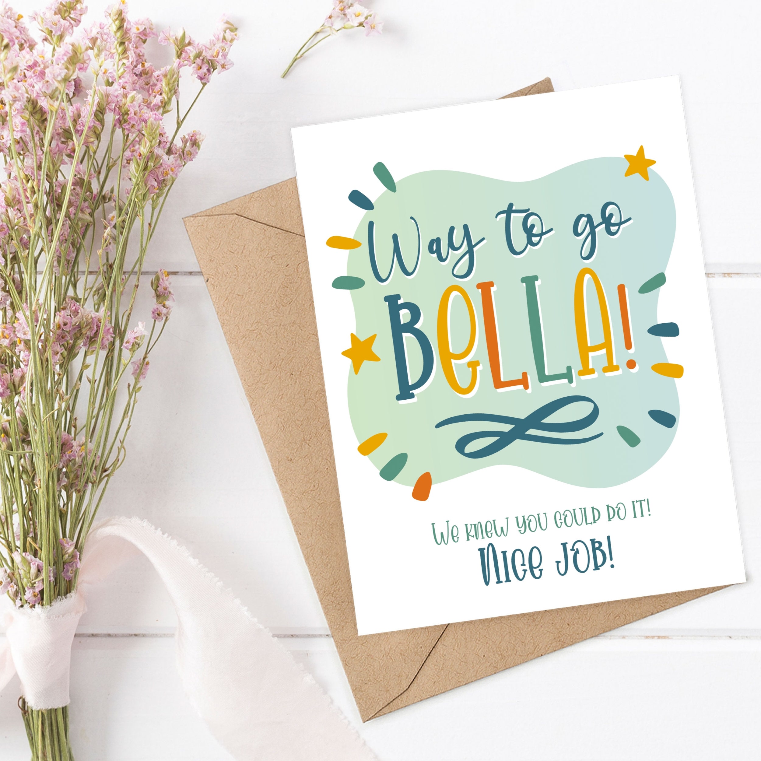 Way to Go Personalized Congratulations Card, New Job, Graduation ...