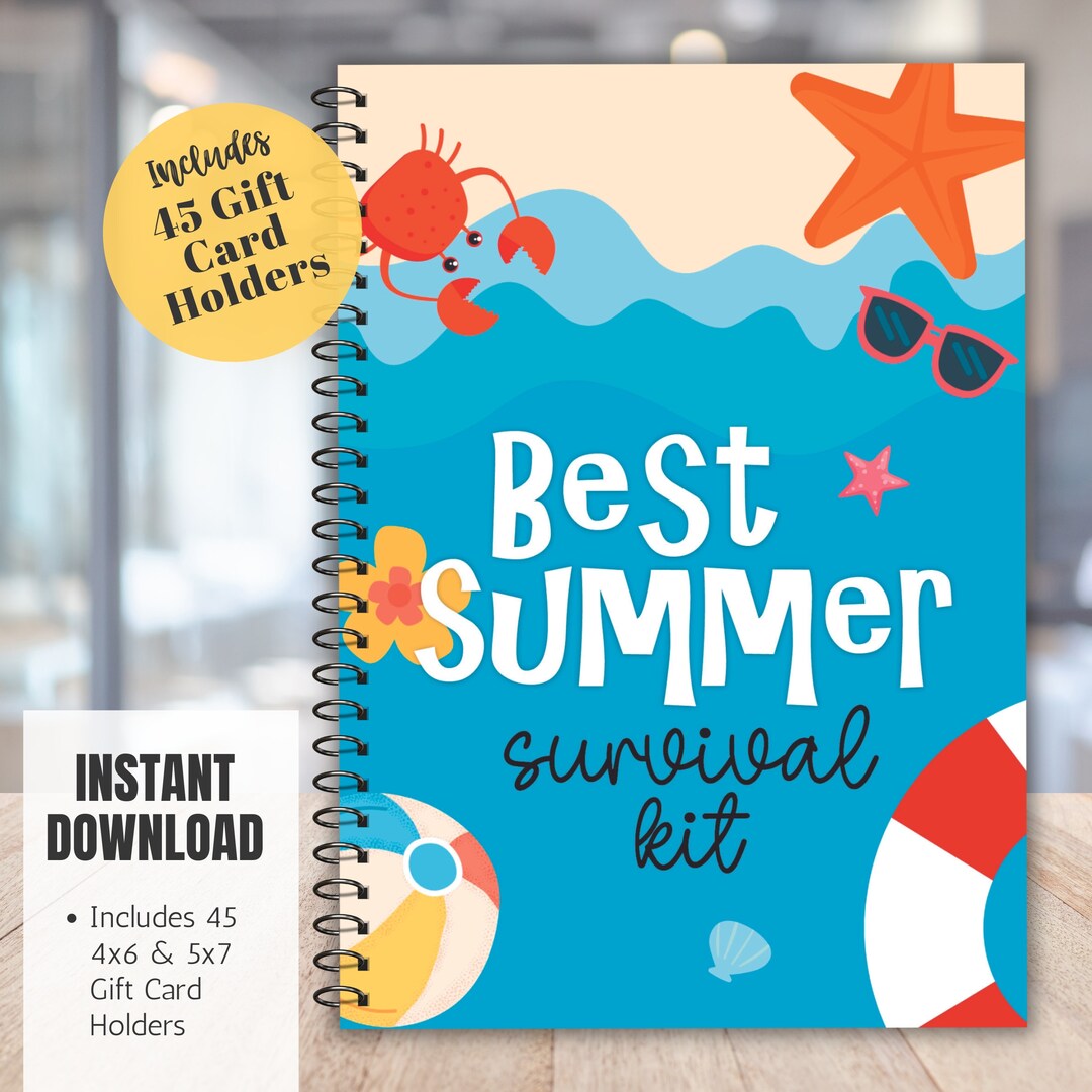 Printable Summer Gift Card Book for Summer Teacher Gifts for Summer ...