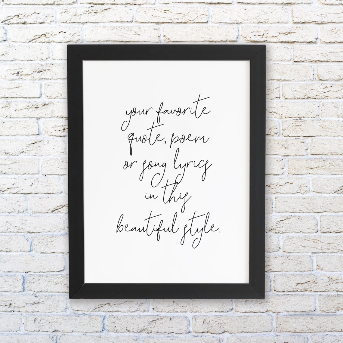 Custom Quote Print Framed or Unframed Custom Calligraphy - Etsy
