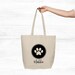 Personalized DOG TOTE BAG Paw Print Tote Bag Custom Pet Tote - Etsy