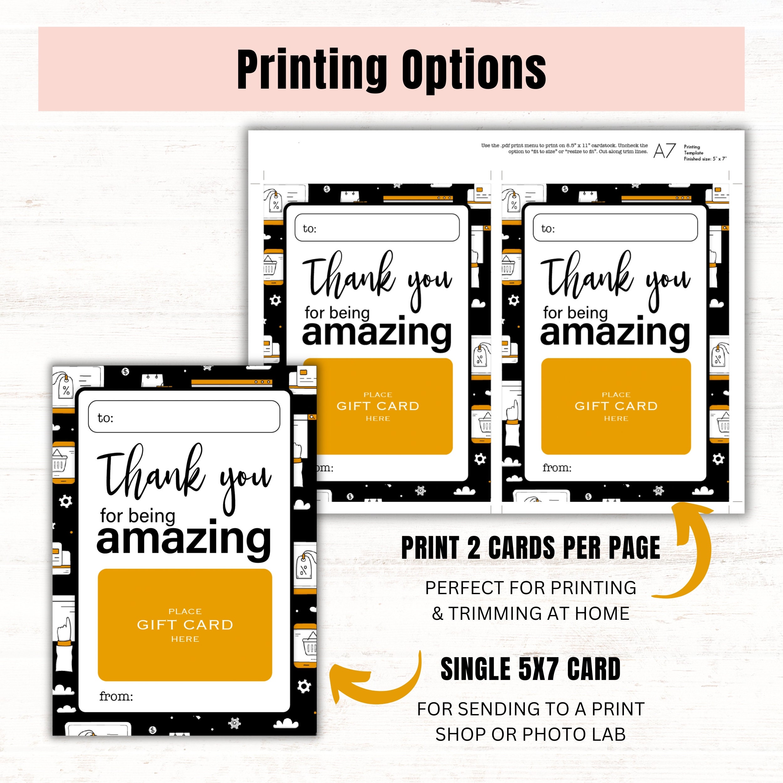 Printable Gift Card Holder, Thank You Teacher Appreciation Instant ...