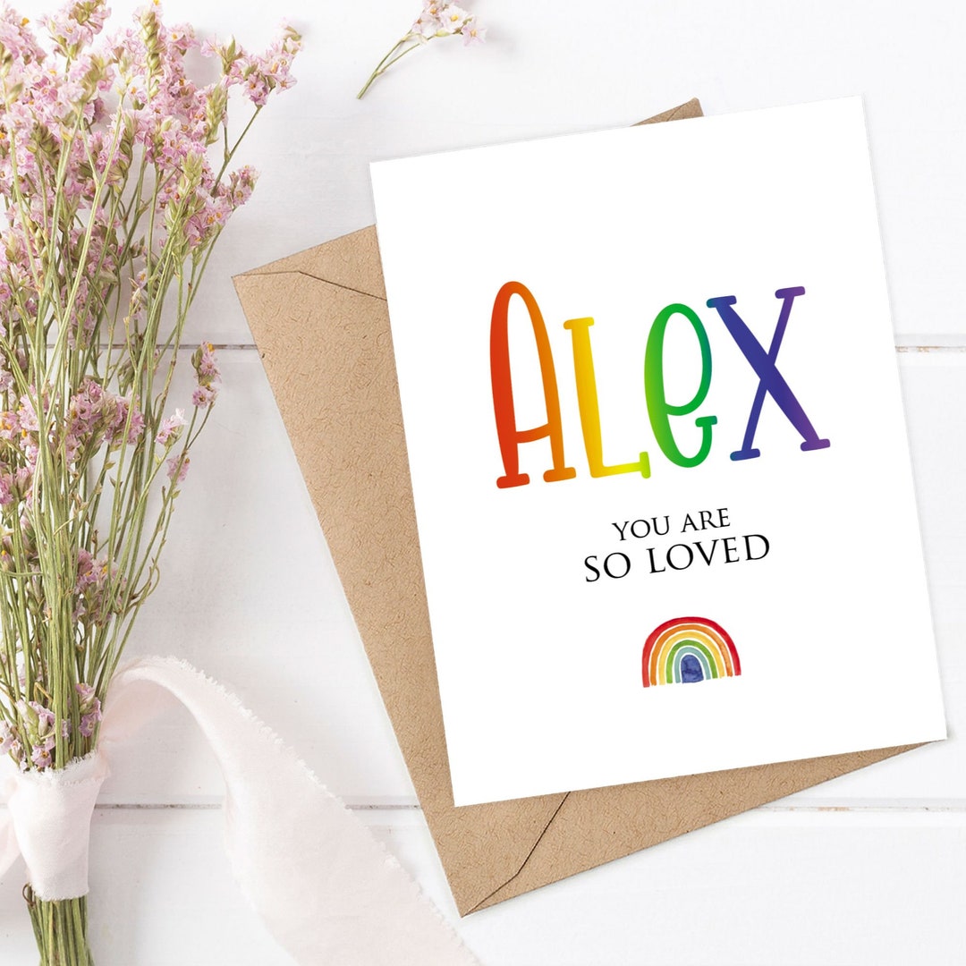 Custom Pride Month Card, Happy Pride Hand Lettered LGBTQ Greeting ...