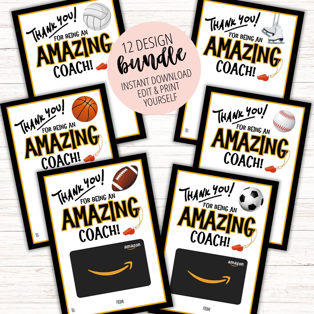 Coach Gift Card Holder, Coach Appreciation Gift Card Holder, Coach Gift ...