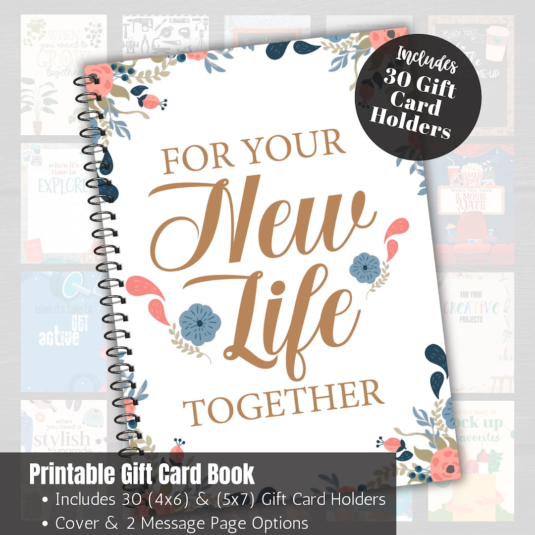 Gift Card Book for Bridal Shower Gift for Wedding Gift Card Book Bridal ...