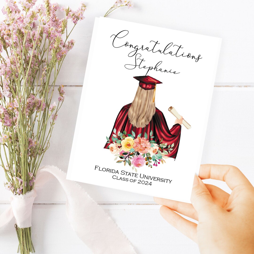 PERSONALIZED GRADUATION Card for Class of 2024 Congratulations Graduate ...