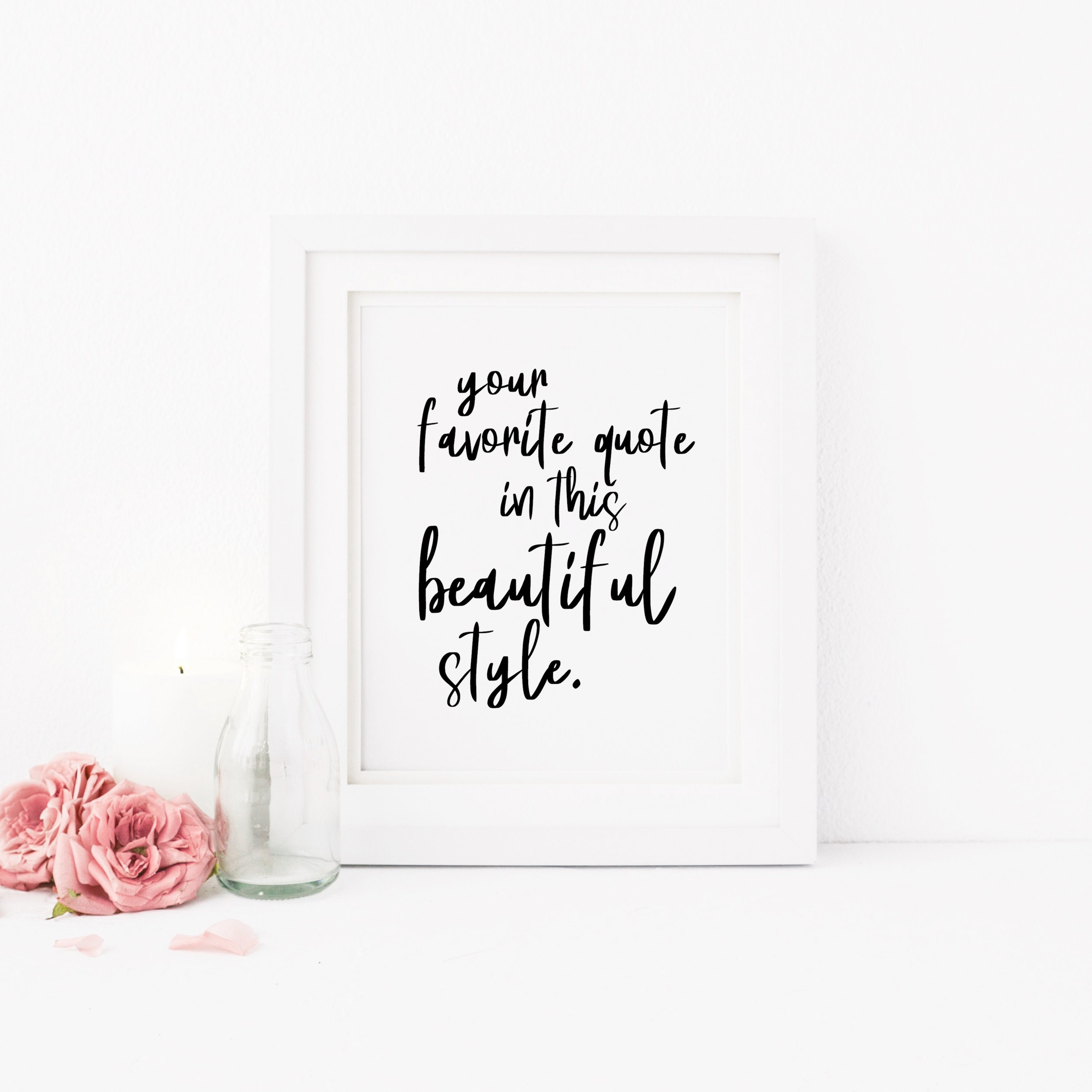 Custom Quote Print Framed or Unframed, Custom Calligraphy Sign, Mothers ...