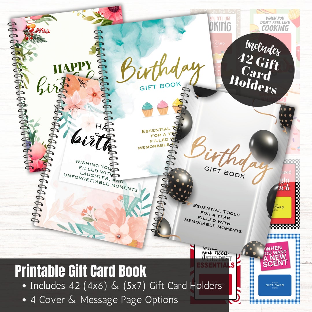 Printable Birthday Gift Card Book for Mom, Wife, Daughter Birthday Care ...