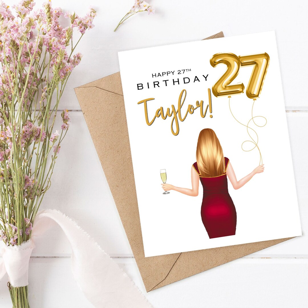 Personalized Friend Birthday Card, Custom Sister, Girlfriend, Daughter ...