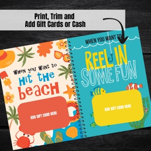 Printable Summer Gift Card Book for Summer Teacher Gifts for Summer ...