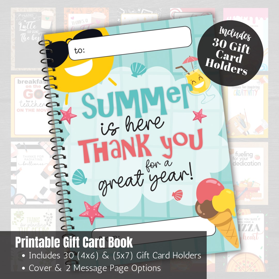 Teacher Appreciation Printable Gift Card Holder, Teacher Thank You Card ...
