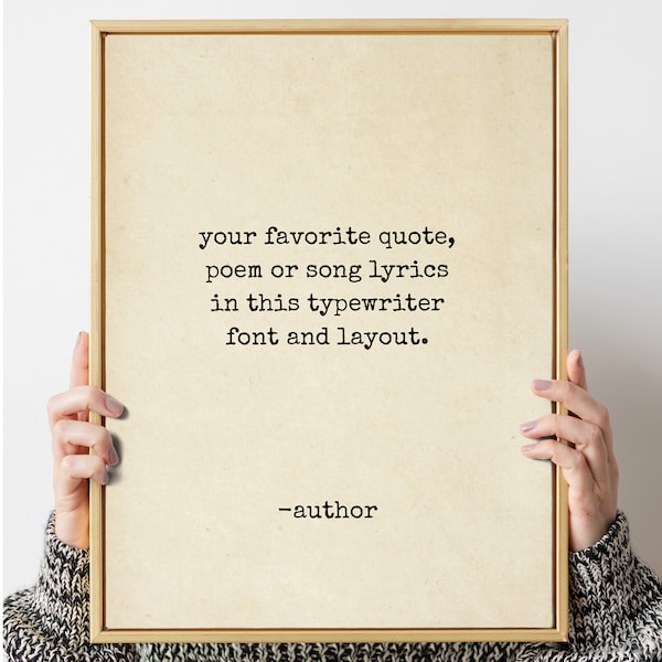 Typewriter Quote - Etsy