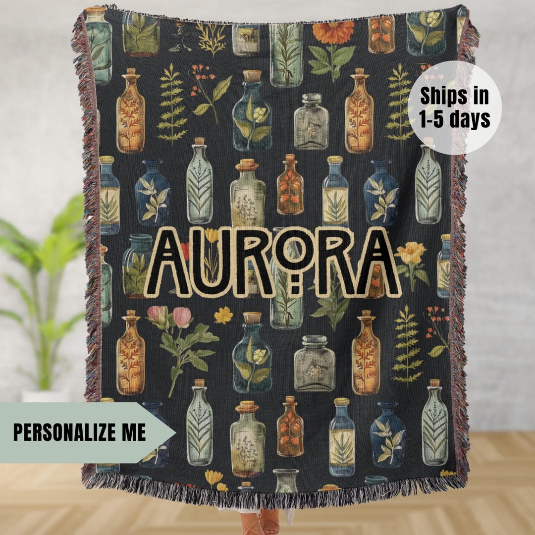Apothecary Blanket, Cozy Cottagecore Decor Blanket Cottage Core Blanket ...