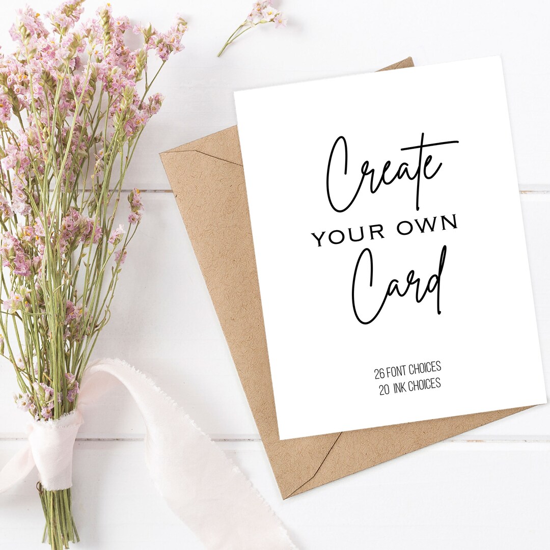 PERSONALIZED CARDS Personalised Cards Create Your Own Card - Etsy