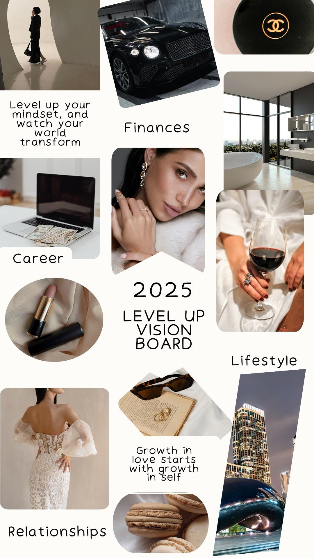 2025 Vision Board. Printable Pdf Vision Board Template. Manifestation ...