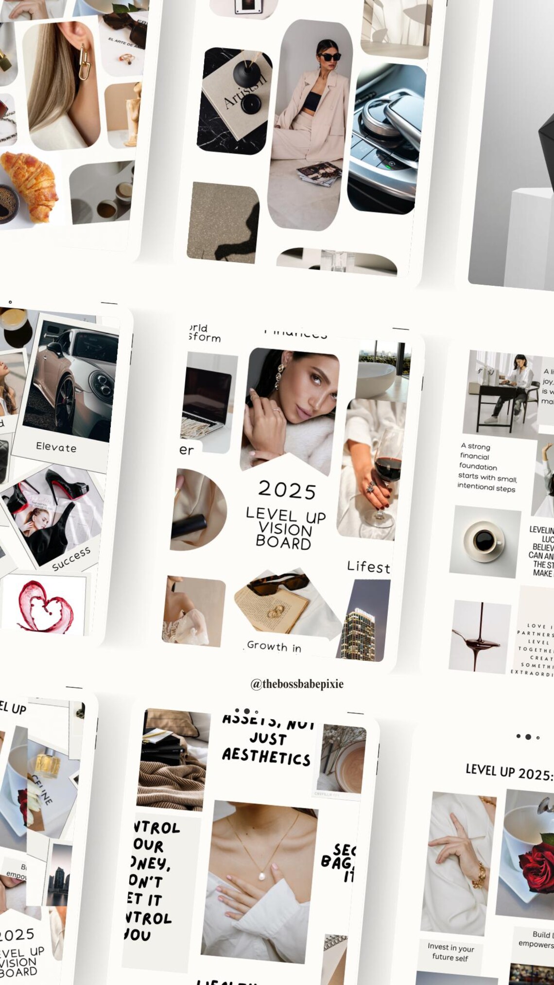 2025 Vision Board. Printable Pdf Vision Board Template. Manifestation ...