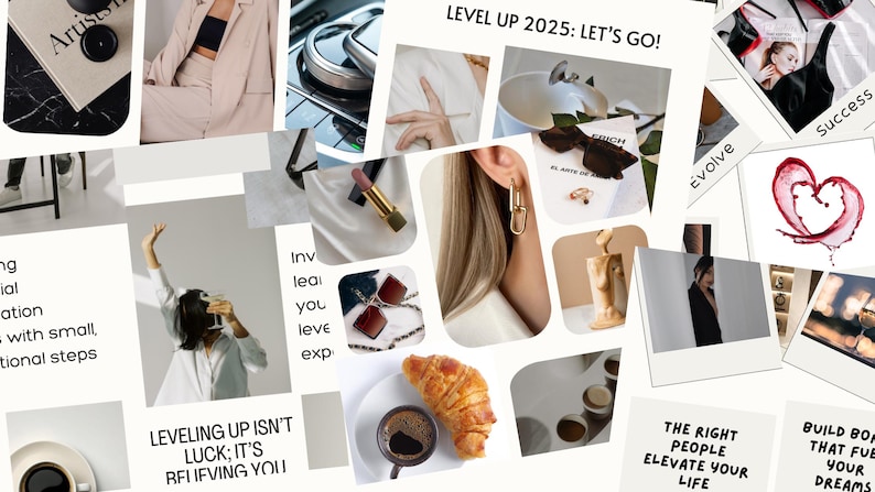 2025 Vision Board. Printable Pdf Vision Board Template. Manifestation ...