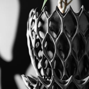 Gothic Planter - Sculpted Black Pot for Indoor Plants - Modern Gift for ...
