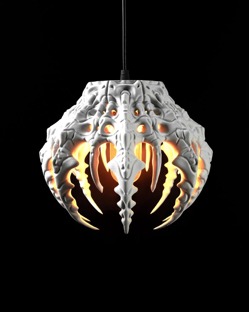 Skeletal Pendant Lamp - Dark Modern Sculptural Light - Etsy