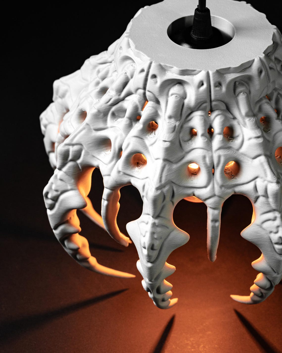 Skeletal Pendant Lamp - Dark Modern Sculptural Light - Etsy