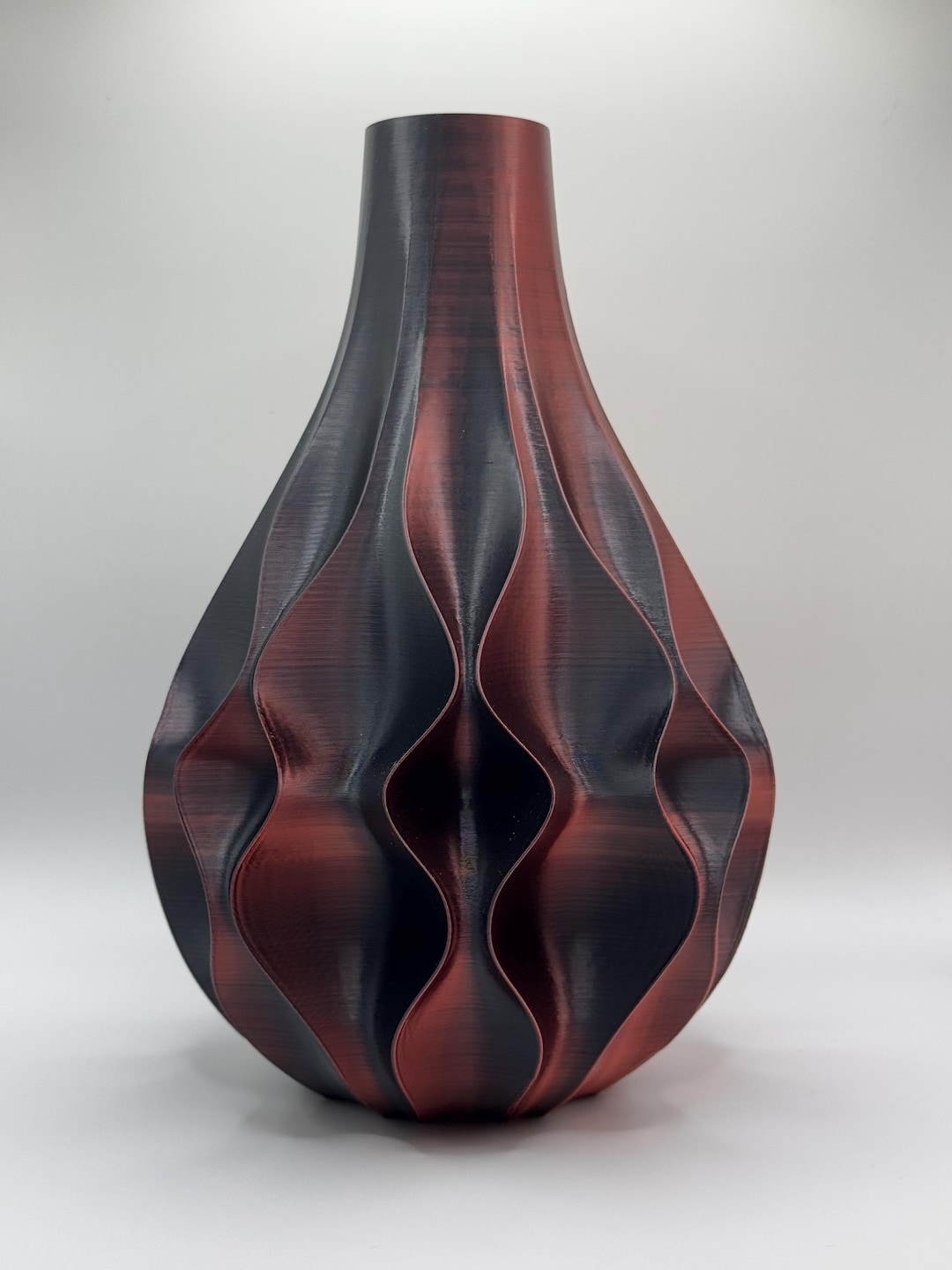 Modern Black and Red Decorative Vase – Contemporary Home Accent - Etsy